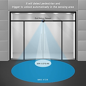 WiFi Access Control 400lb Holding Force Electic Magnetic Door Lock System Kit with Remote and Smartphone app Control, paired with WiFi Access Control Motion Sensor