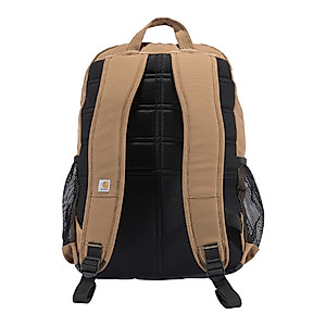 Carhartt 23L Single-Compartment Backpack, Durable Pack with Laptop Sleeve and Duravax Abrasion Resistant Base, Brown, One Size