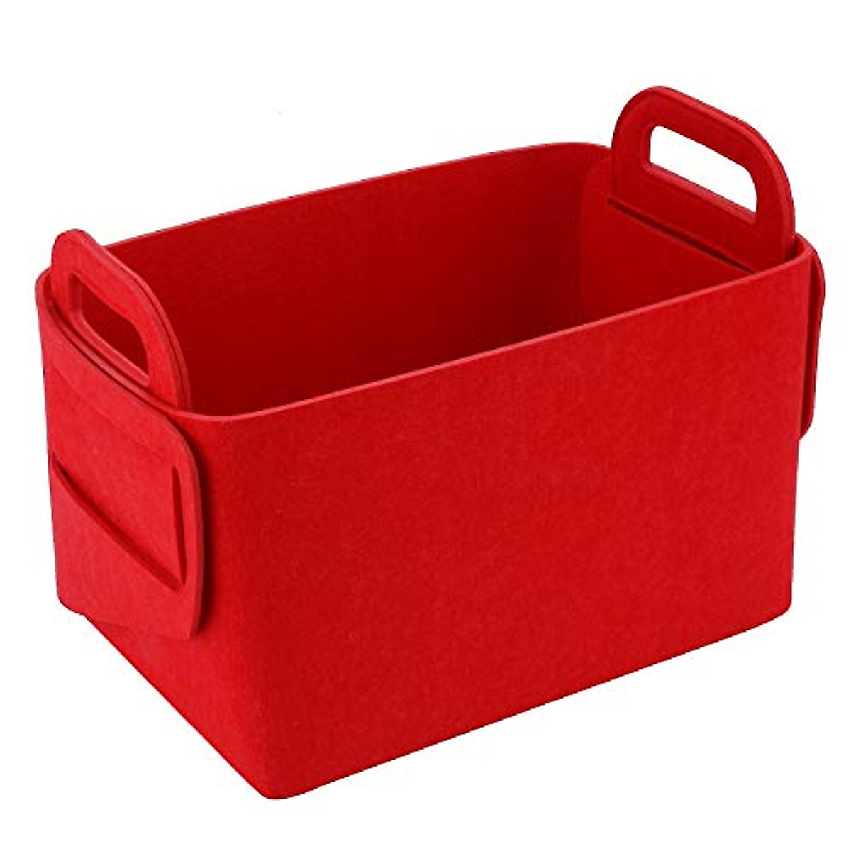 Storage Basket Felt Storage Bin Collapsible & Convenient Box Organizer with Carry Handles for Office Bedroom Closet Babies Nursery Toys DVD Laundry Organizing