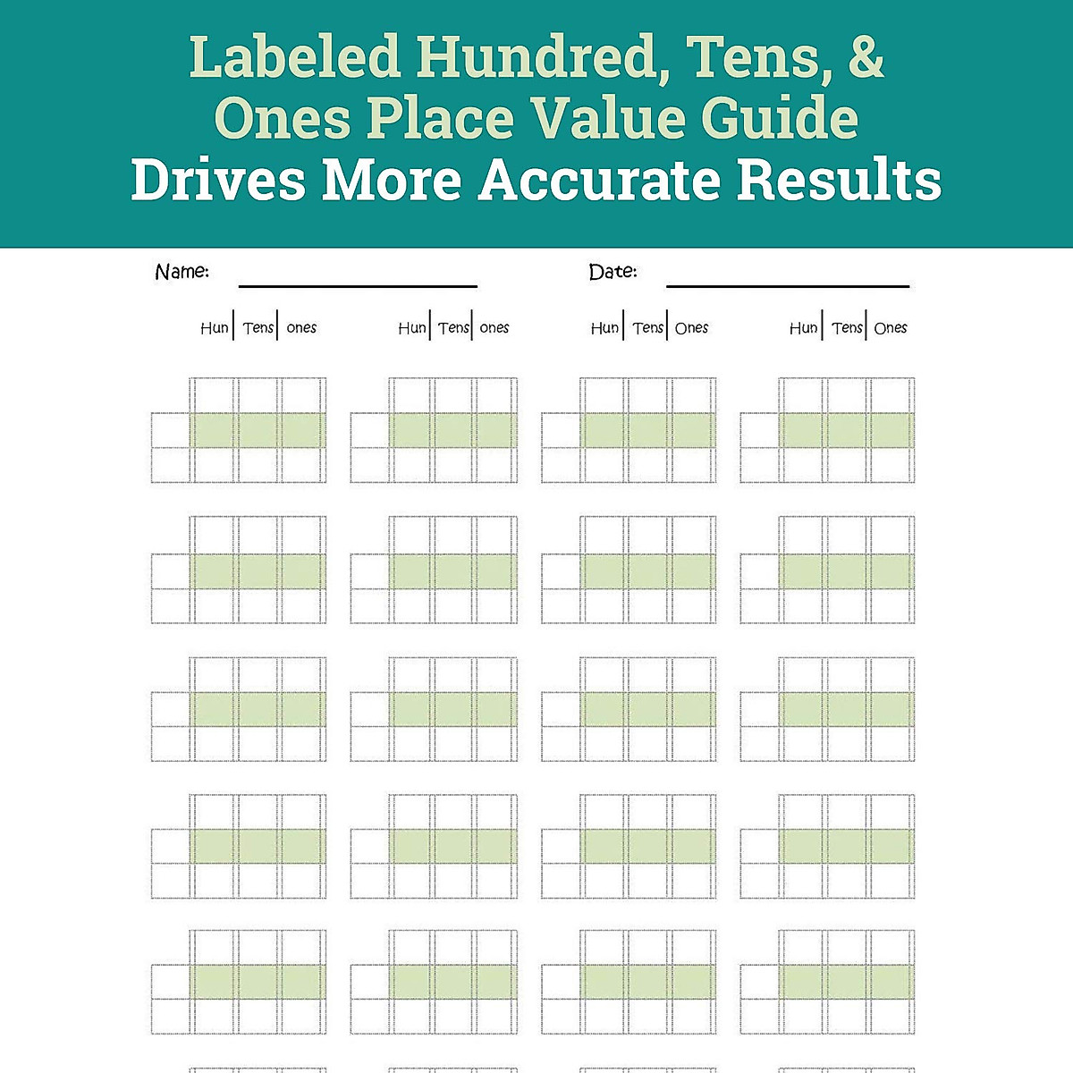 Channie's M603 Triple Digit Math Lineup Pad Math Workbook, 2nd/3rd Graders, Summer School Summer Bridge