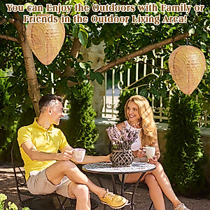 ZeeDix 4 Pack Hanging Paper Fake Wasp Nest Decoy for Outdoor, Home and Garden(8.66"×11",Warm Color)