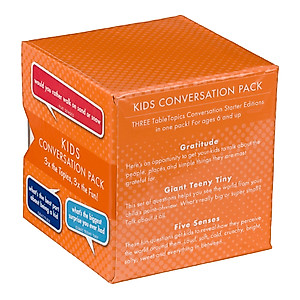 TableTopics Kids Conversation Pack - 120 Conversation Cards for Family Play Together, Engage and Connect with Kids, Boxed Set of 3 Topics