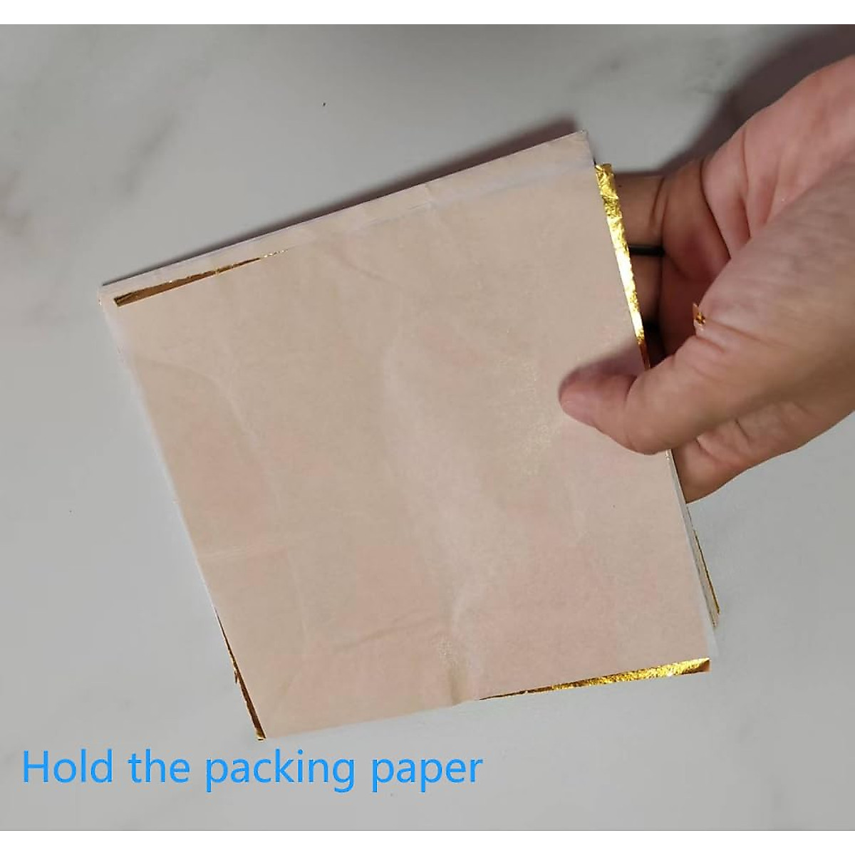 100pcs Imitation Gold Leaf for Arts, Gilding Crafting, Painting, Furniture Decoration, Imitation Gold Foil Sheets 5.5" x 5.5" (Gold-100pcs)