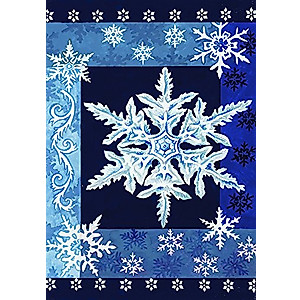 Toland Home Garden 28x40 Inch Double Sided Garden Flag Winter Flag, Cool Snowflakes Winter Garden Flag House Flag For Outdoor Yard Decoration