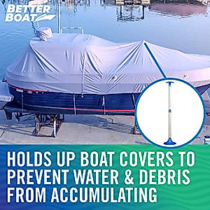Boat Cover Support Poles 2 PK Support Systems - Two Adjustable Small to Large Posts Boat Cover Pole for Jon Boat Pontoon Boat Cover Aluminum Boat Tarps Bimini Tops Marine Grade