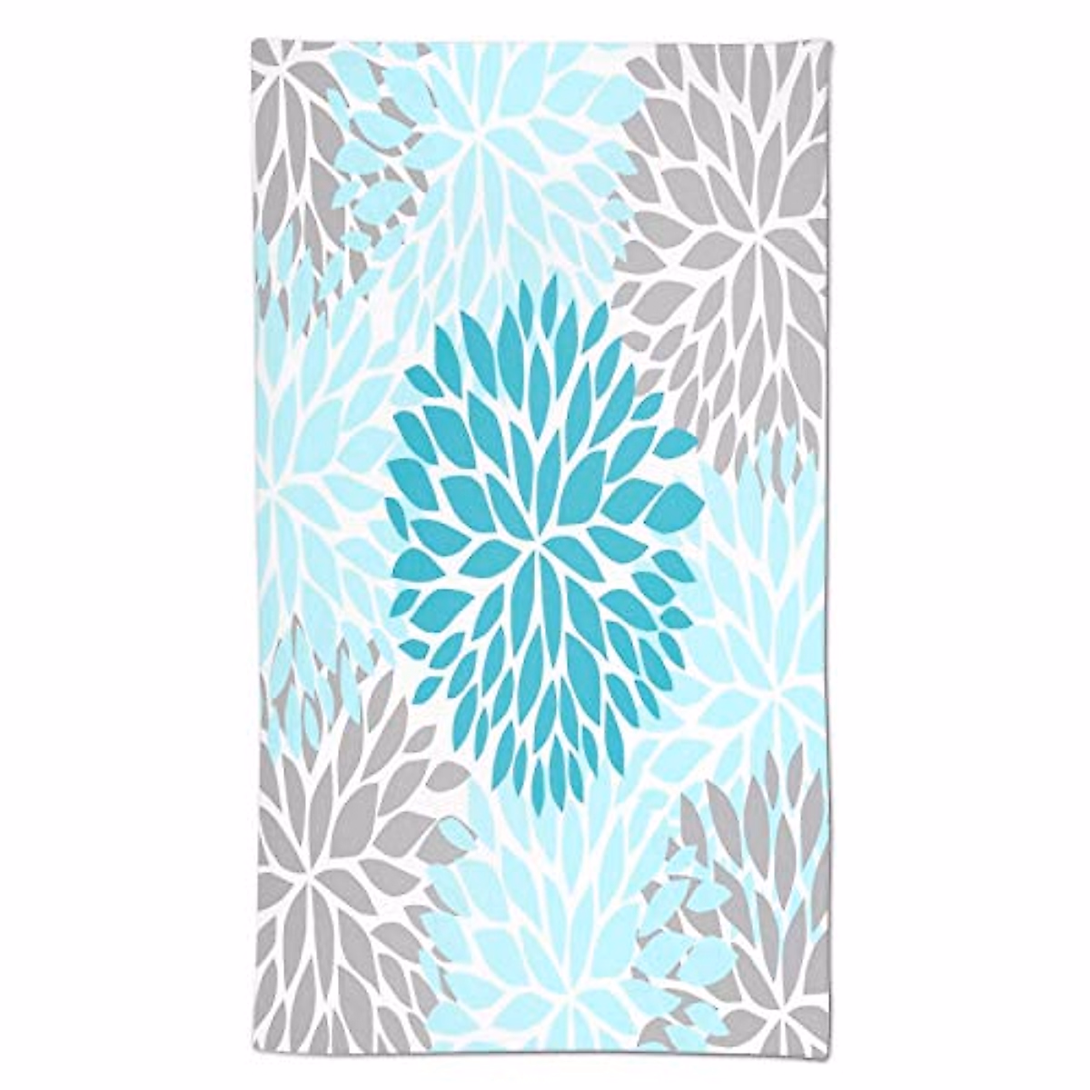 Mount Hour Flower Turquoise Blue and Gray Hand Towels Floral Face Towel Soft Guest Towel Portable Kitchen Tea Dish Towels Washcloths Bathroom Decor Housewarming Gifts 15.7" X 27.5