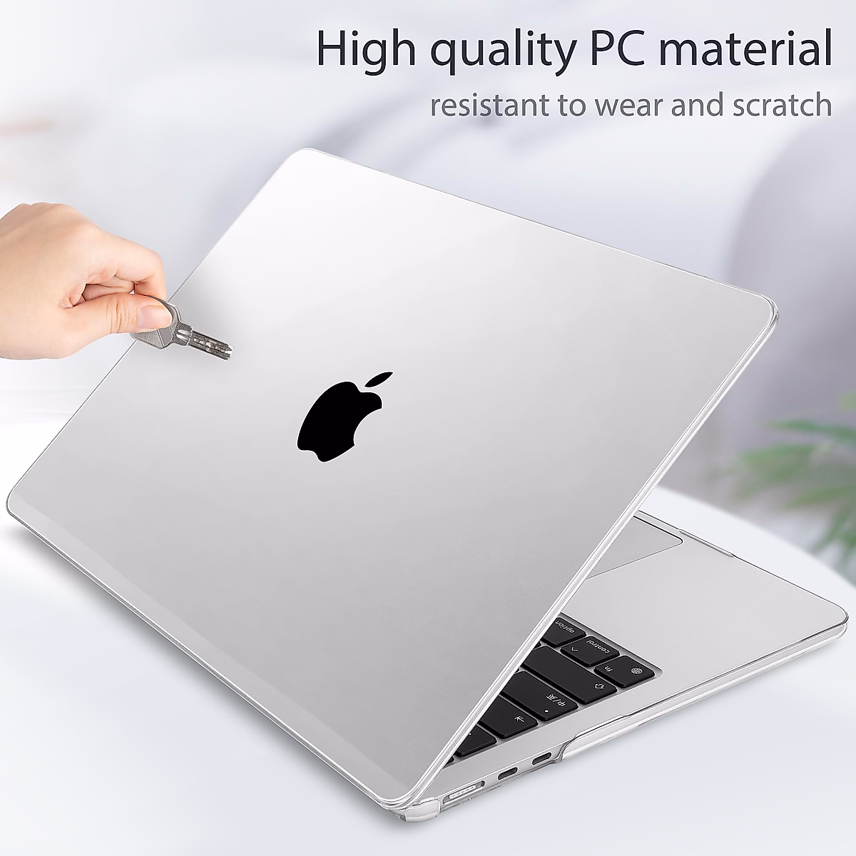 Mektron Case for MacBook Air 15 INCH 2024 M3 A3114 /2023 M2 A2941 Case with 15.3" Liquid Retina Display & Touch ID Cover, Plastic Hard Shell with Screen Protector, Crystal Clear