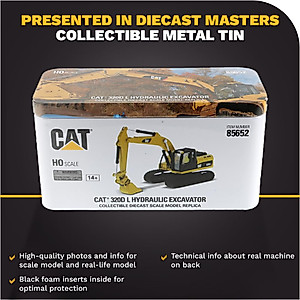 Diecast Masters 1:87 Caterpillar 320D L Hydraulic Excavator & Work Tools, HO Scale Series Cat Trucks & Construction Equipment |1:87 Scale Model Diecast Collectible Model 85652