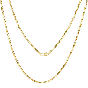 Nuragold 10k Yellow Gold 2.5mm Franco Chain Box Square Wheat Pendant Necklace, Mens Womens Jewelry 16" 18" 20" 22" 24" 26" 28" 30"