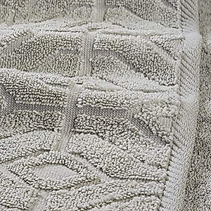 Amrapur Overseas 6-Piece Yarn Dyed Diamond Gate Jacquard Towel Set Seafoam