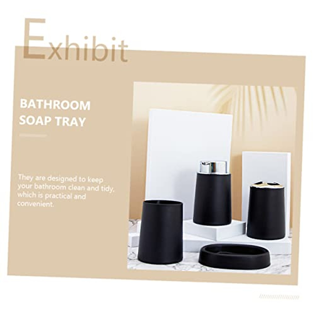 Cabilock 3 Sets Bathroom Set Makeup Accessories Bath Accessories soap Dish Tumbler rinsing Cup soap Lotion Dispenser Foam soap Dispenser Toilet Accessories take a Bath Washing Cup Plastic