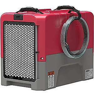 ALORAIR Commercial Dehumidifier with Pump Drain Hose, 180 Pint Large Capacity Crawl Space Dehumidifier for Water Damage Restoration, Basements Warehouse & Job Sites, 5 Years Warranty, Red