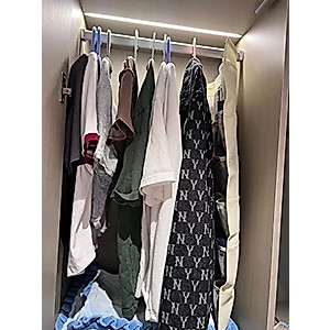 Hanging closet organizer, 36 individual mesh pockets and rotatable metal hangers, double-sided wall hanging storage, hanging storage organizer saves space, can put bras panties socks light small items