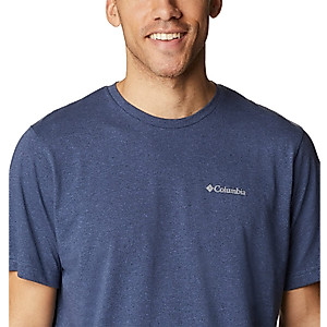 Columbia Mens Thistletown Hills Short Sleeve T-Shirt, Dark Mountain Heather, Medium