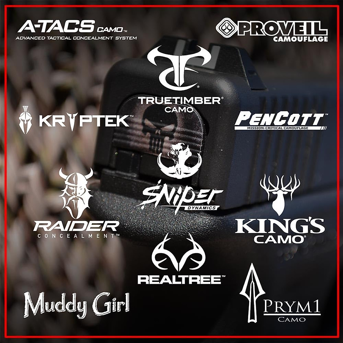 GunSkins Pistol Mag Skins - 6 Pack - Compatible with Airsoft AEG BB Gun - Vinyl Decals - Easy to Install - 100% Waterproof - Made in USA - GS America