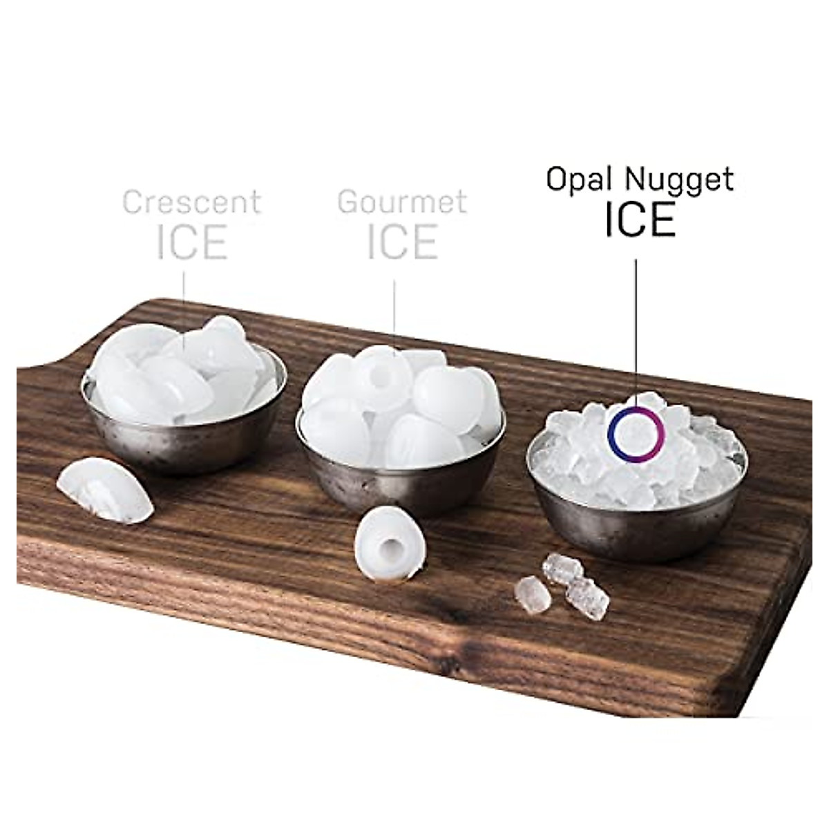 GE Profile Opal Ice Dispenser | Countertop Nugget Ice Maker with Ice Dispenser & 1-Gallon Side Tank | Ice Machine with WiFi Connectivity | Smart Home Kitchen Essentials | Satin Black