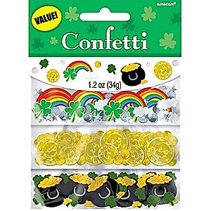 Amscan 369142 St. Patrick's Day Value Confetti, 1.2 oz, Multicolor
