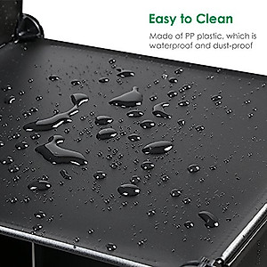 TomCare Cube Storage 9-Cube Closet Organizer Shelves Plastic Storage Cube Organizer DIY Closet Organizer Storage Cabinet Modular Book Shelf Shelving for Bedroom Living Room Office, Black