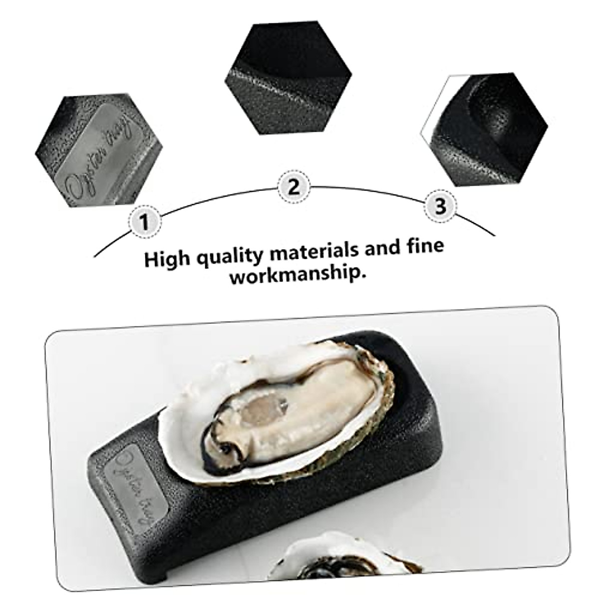 4pcs Oyster Seat Seafood Tools Seafood Tray Pallet Shellfish Shucking Clamp Clam Shucking Board Shellfish Shuckin Clamp PVC Kicthenware Oyster Trays PVC Oyster Holder Clams Suite/1697