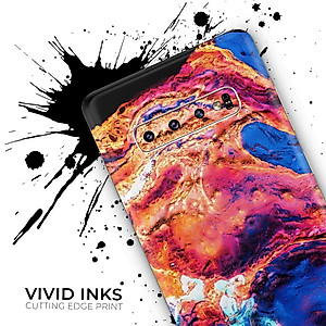 DesignSkinz Liquid Abstract Paint V72 Protective Vinyl Decal Wrap Skin Cover Compatible with The Samsung Galaxy S20 (Screen Trim & Back Glass Skin)