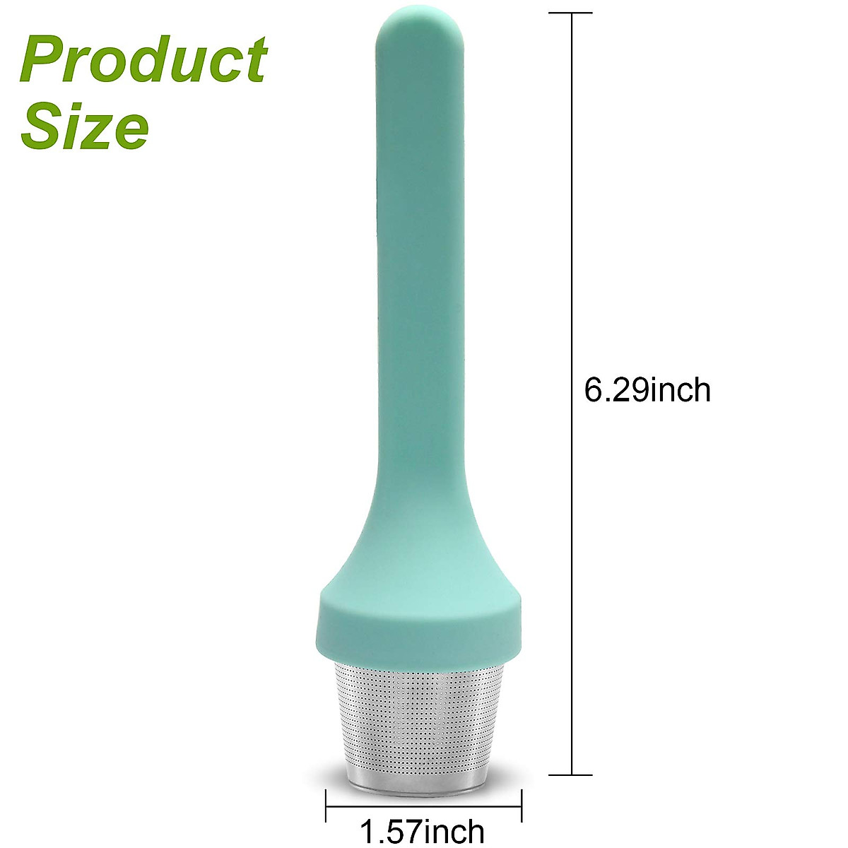 Fenshine Tea Infuser, Extra Fine Mesh Tea Cup Filter Silicone Handle Stainless Steel Tea Strainer Loose Tea Steeper for Loose Leaf Tea or Herbal Tea