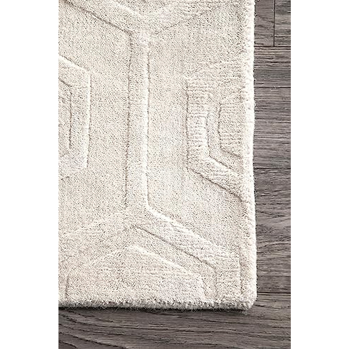 nuLOOM Ambrose Hand Woven Wool Area Rug, 8' 6" x 11' 6", Ivory