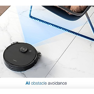 ECOVACS ROBOTICS - DEEBOT T8 AIVI Vacuum & Mop Robot with Advanced Laser Mapping and AI Object Recognition & Avoidance - Black(Renewed)