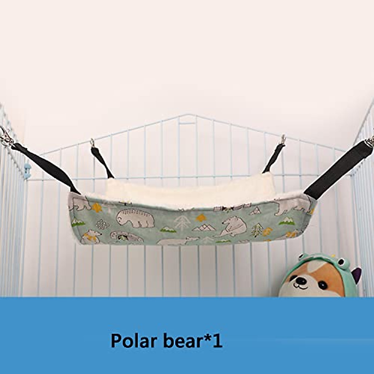 FLAdorepet 3 Pieces Guinea Pig Rat Cage Hammock Small Animal Hanging Bed for Ferret Sugar Glider Chinchilla Puppy and Cat (13.7 * 13.7inch, 3 Packs)