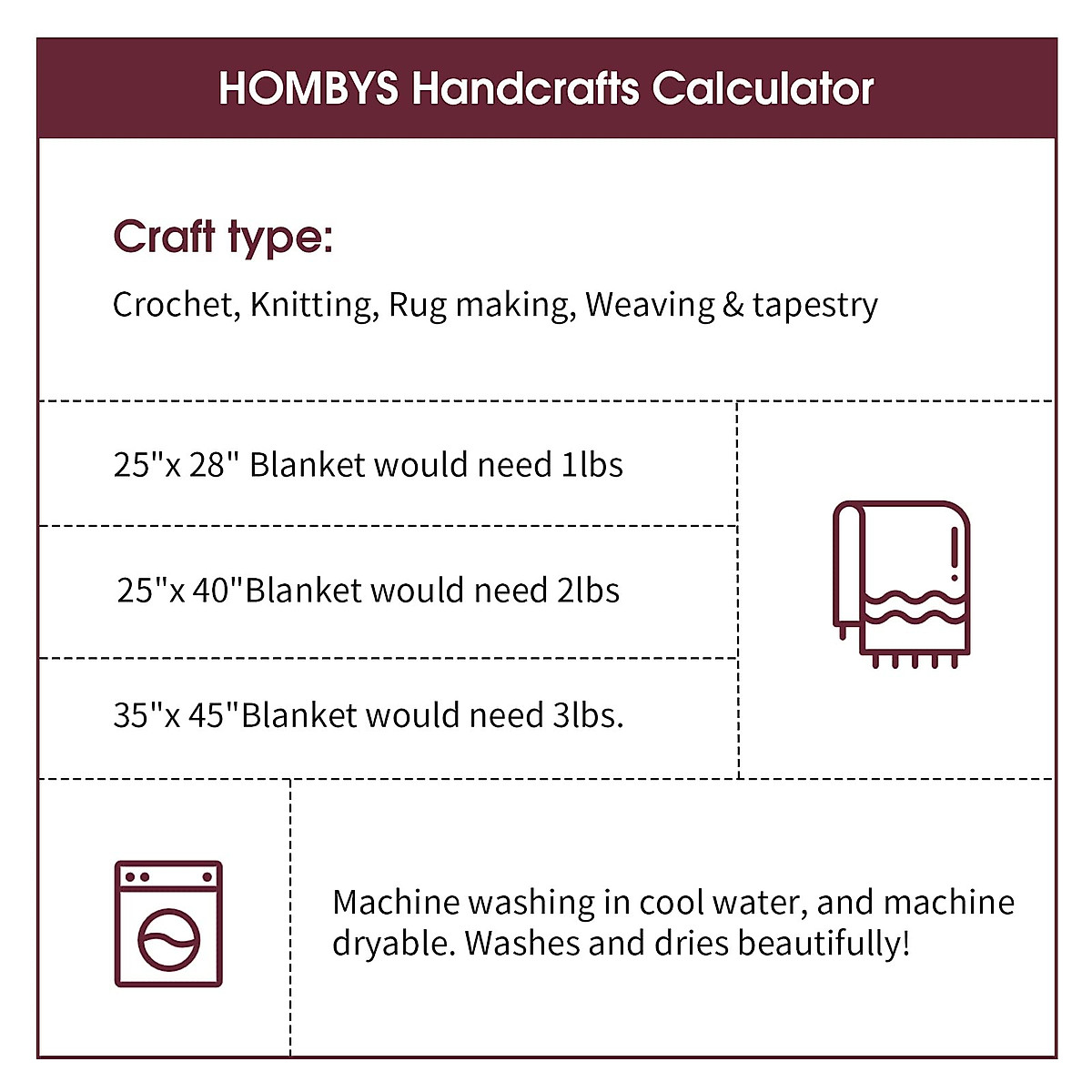 HOMBYS Wine Red Chunky Chenille Yarn for Crocheting, Bulky Thick Fluffy Yarn for Knitting,Super Bulky Chunky Yarn for Hand Knitting Blanket, Soft Plush Yarn, 8 Jumbo Pack (27 yds,8 oz Each Skein)