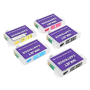 FTVOGUE Ink Cartridge Replacement, 5PCS PP 4 Colors Ink Cartridge Standard Color Ink Cartridges Replacement Cartridge Combo Pack Color, Inkjet Printer Ink