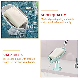 Cabilock 2 Pcs Boxes Soap Drainer Bath Sponge Scrubbers Store Tray Esponja para Bañarse Countertop Soap Organizer Bar Soap Holder Multipurpose Soap Boxes Storage Brush Aluminum