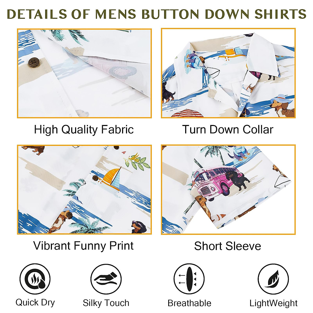 Funny Hawaiian Shirt for Men Short Sleeve Cruise Duck Button Up Shirt Mens Beach Tropical Vacation Aloha Shirt 3XL