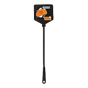 OFXDD Rubber Fly Swatter, Long Fly Swatter Pack, Fly Swatter Heavy Duty, Black Color (3 Pack)