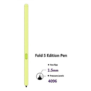 Galaxy Z Fold 5 S Pen Fold Edition Stylus Pen, Slim 1.5mm Pen Tip, 4,096 Pressure Levels for Samsung Galaxy Z Fold 5 Phones Only (Green)