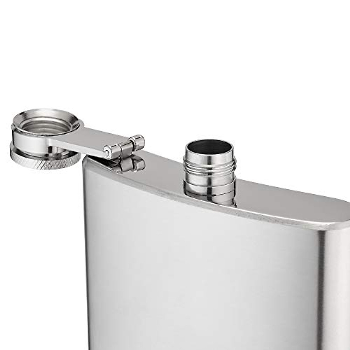 TRUE Stainless Steel Metal Men and Women Drinking Flasks for Vodka Whiskey Tequila Rum Cocktails, Travel, Backpacking, 6 oz, Set of 1, Silver