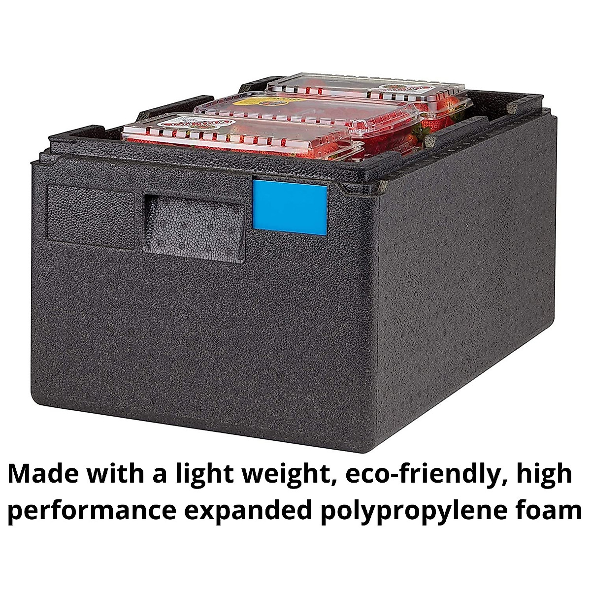 Cambro EPP180SW110 Cam GoBox Top-Loader Food Pan Carrier, Black (Pack of 4)