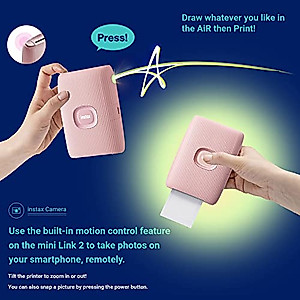Fujifilm Instax Mini Link 2 Smartphone Printer Soft Pink | 40 Exposures | Case 16767208