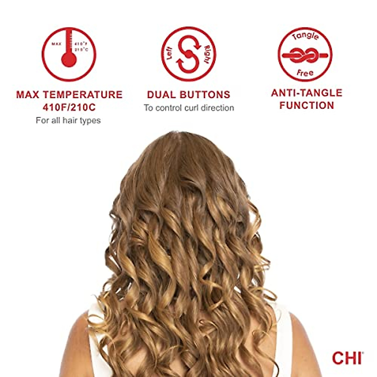 CHI Spin N Curl in Onyx Black. Ideal for Shoulder-Length Hair between 6-16” inches.