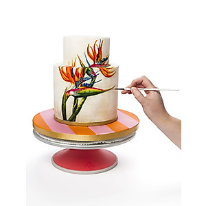 Sugarworks Artists Cake Turntable Rotating Cake Stand Cake Decorating Stand, with Brake/Stop