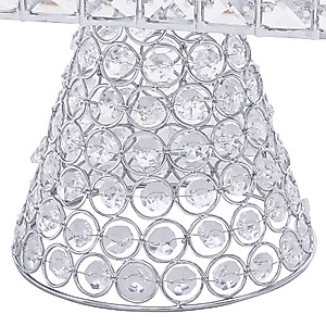3pcs Crystal Cake Stand, Mirror Cake Tray Dessert Cupcake Pastry Candy Display Plate for Christmas Wedding Event Party Decoration (Silver)