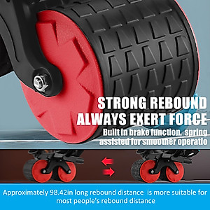 Uota Elbow Support Automatic Rebound Abdominal Wheel，Ab Roller for Abdominal Exercise Machine，Abs Workout Equipment，Dolly Core Strengthening Trainer Fitness Belly Training