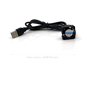 FainWan 2pcs USB 5V DC Fan 2510 Small 2 pin Cooling Cooler Computer 25mm X 10mm (25x25x10)