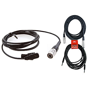 Audio-Technica MT830CW Lavalier Microphone Dynamic Lapel 30Hz to 20kHz w/ 2 Cabl