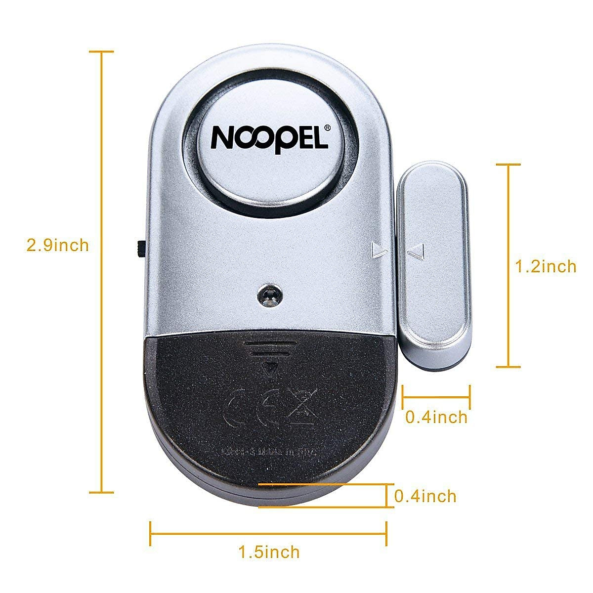 Door Window Alarm 2 Pack & 6 Pack, Noopel 120DB Magnetic Pool Alarm for Doors and Windows, Burglar Intruder Entry Alert for Kids Toddlers Personal Safety