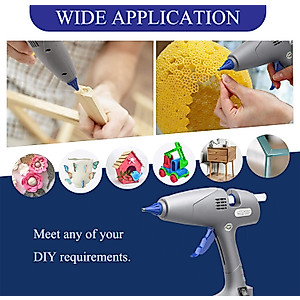 BLEDS Hot Glue Gun, Full-Size Glue Gun 80 & 120W, Stand-Up Large Glue Guns Anti-Dripping Dual High Temp Hot Melt Glue Gun With 12 Glue Sticks for Craft Art Creative Office Decor DIY Quick Repairs