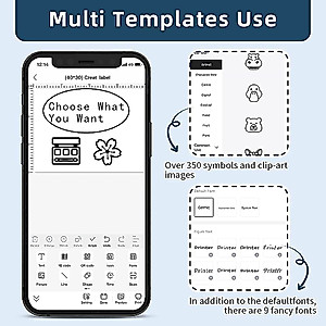 Phomemo Label Printer M120 Label Maker, Barcode Label Printer Portable Bluetooth Label Maker Machine with 3 Rolls 1.18''X0.78'' Thermal Label Paper
