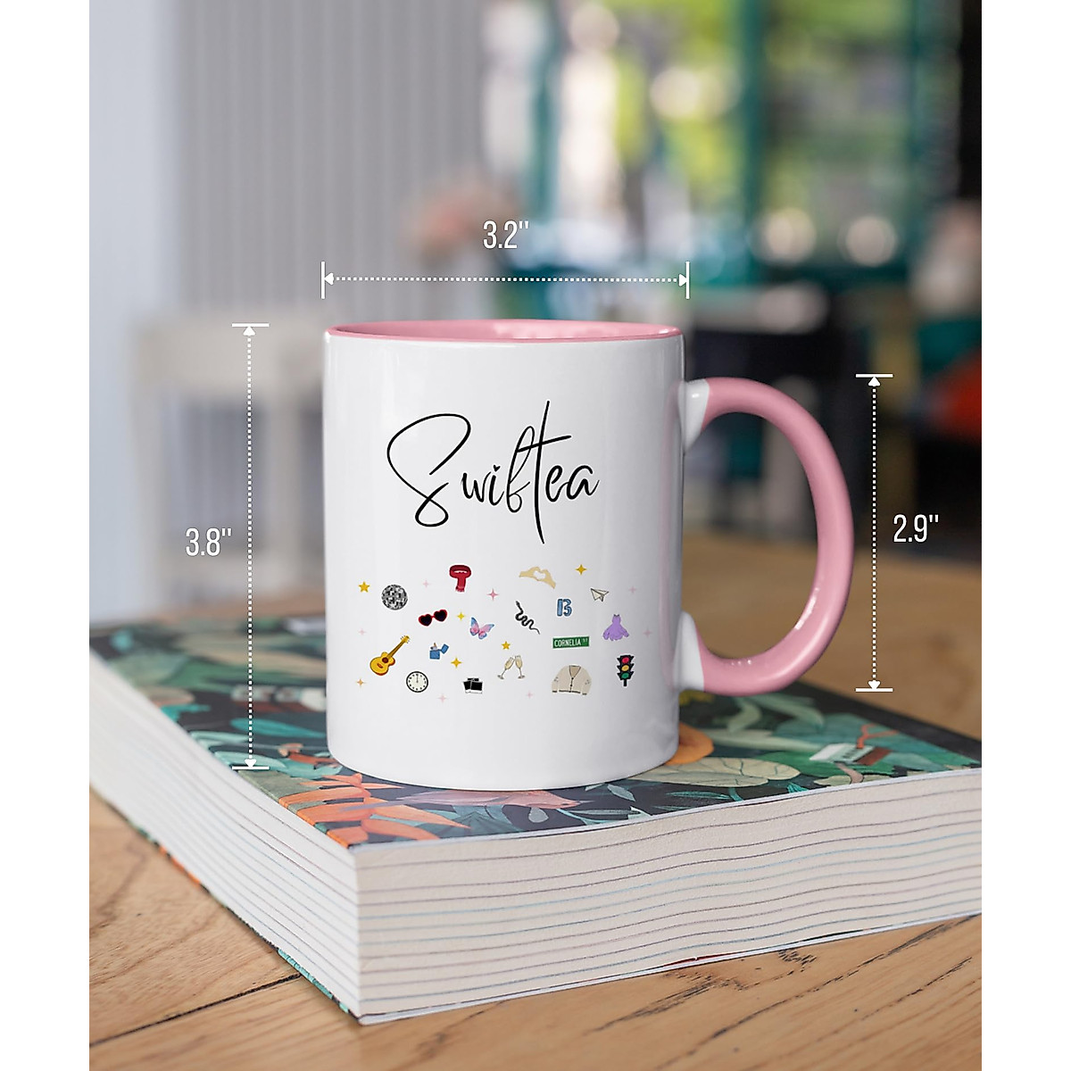 Bzelkry Coffee Mug - Singer Inspired Coffee Cup - 11 Ounce - Gift for Women - Singer Albums Inspired Cute Icons - Girl Fans Merch, Merchandise - Novelty Coffee Mug