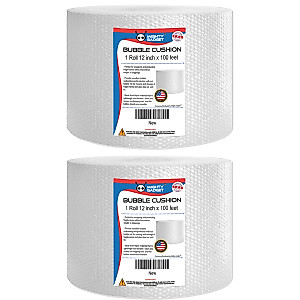 Mighty Gadget 200 feet Small Bubble Perforated Every 12” Cushioning Wrap for Moving & Shipping Bubble Packing Wrap Fragile Items for Extra Protection Clear Bubble Roll Moving Supplies