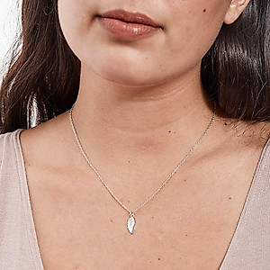 Dear Ava Wing Necklace for Women - Modern Jewelry Pendant Love Gifting Idea for Her with Heartfelt Card - Appreciation Motivational and Inspirational Gift for Caregiver Silver