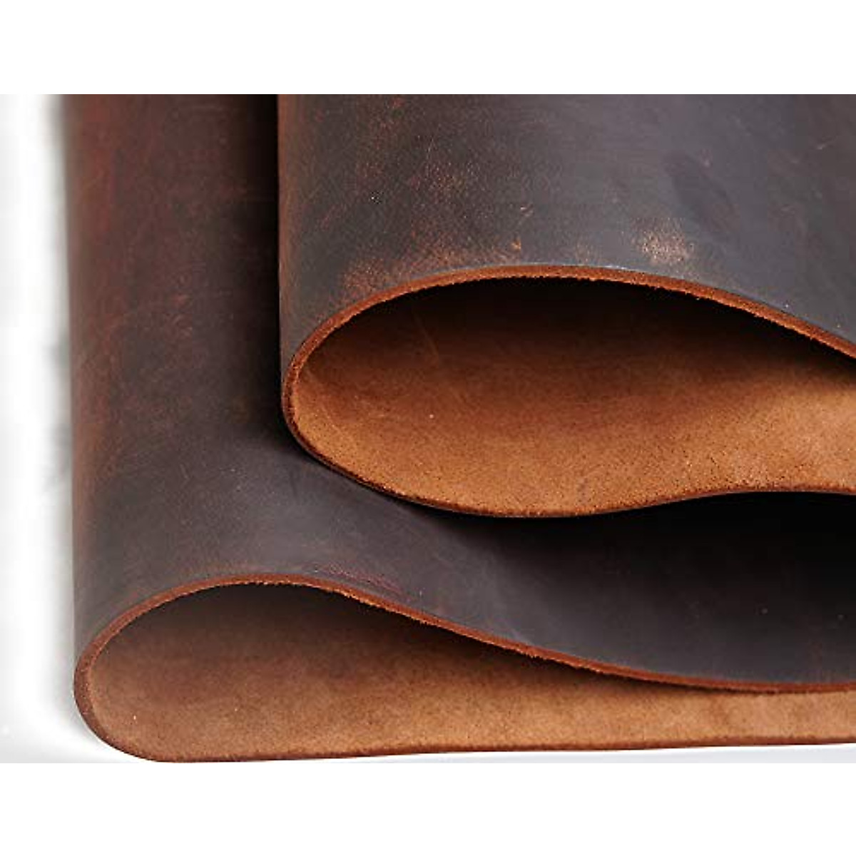 Tooling Leather Square 3.6mm-4.0mm (9-10oz) Thick Finished Full Grain Cow Hide Leather Crafts Tooling Sewing Hobby Workshop Crafting Leather Heavy Weight (Rust Red, 6"x12")